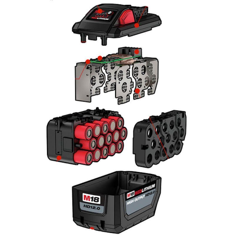 Milwaukee baterija Li-Ion M18HB12, 18V/12Ah (4932464260)